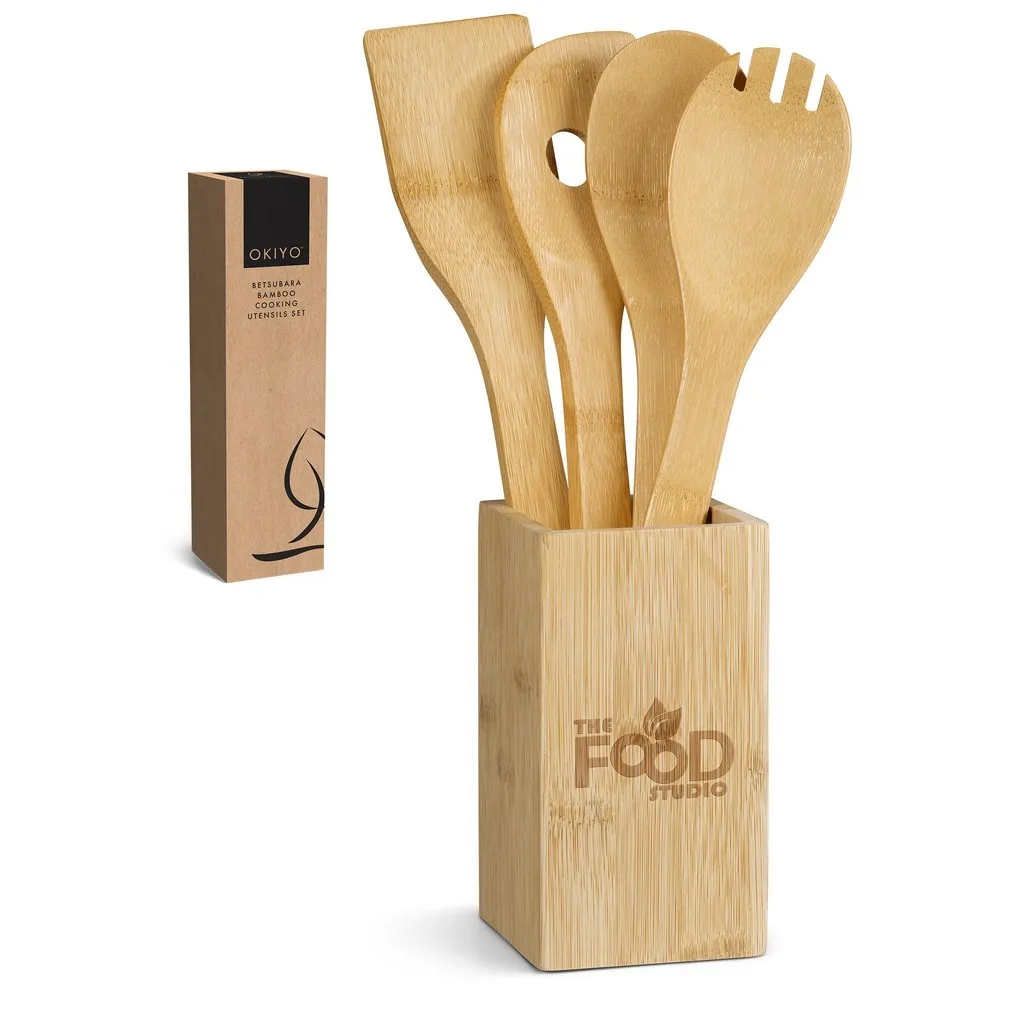 Okiyo Betsubara Bamboo Cooking Utensils Set | Creative Brands