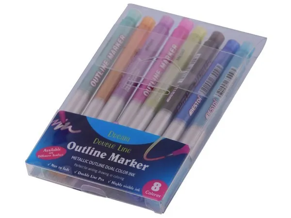 Metallic 8 Piece Outline Marker | Creative Brands